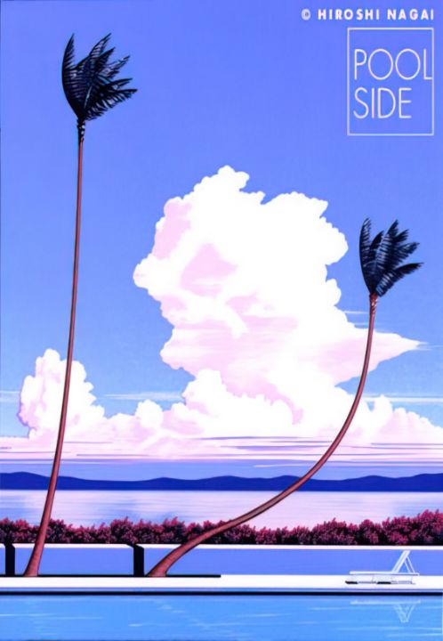Pool Side - HIROSHI NAGAI - Paintings & Prints, Landscapes & Nature ...