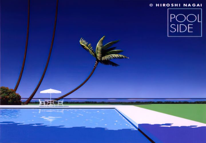 Pool Side - HIROSHI NAGAI - Paintings & Prints, Landscapes & Nature ...