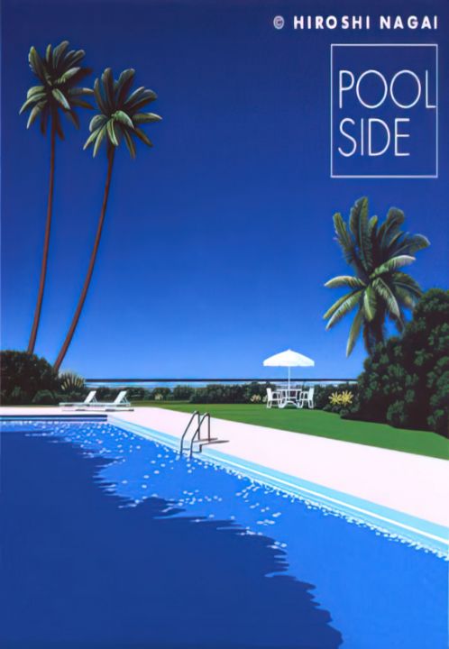 Pool Side - HIROSHI NAGAI - Paintings & Prints, Landscapes & Nature ...