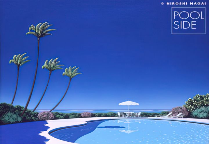 Pool Side - HIROSHI NAGAI - Paintings & Prints, Landscapes & Nature ...