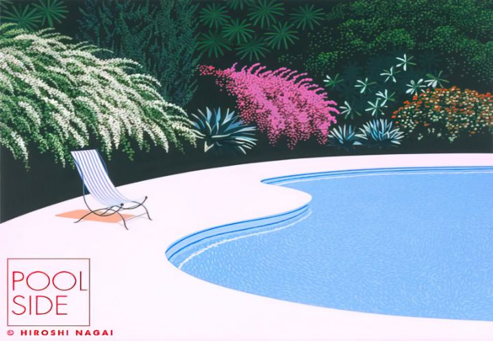 Pool Side - HIROSHI NAGAI - Paintings & Prints, Landscapes & Nature ...