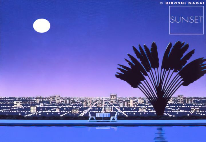 SunSet - HIROSHI NAGAI - Paintings & Prints, Landscapes & Nature ...
