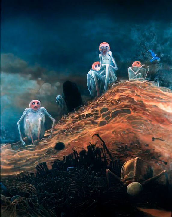 Simians by Zdzislaw Beksinski - Beksinski Store - Paintings & Prints ...