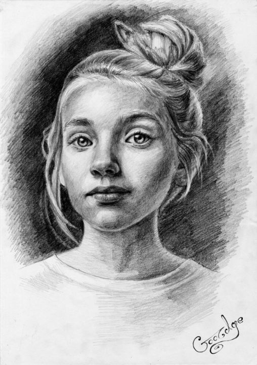 Commission Graphite Portrait Sample - Goordge Art - Drawings ...