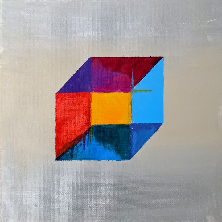 Cuberty (SOLD) - Scott Gesser - Paintings & Prints, Abstract, Geometric ...