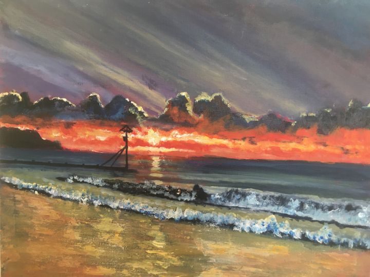 Exmouth Beach, Devon, England - BeBe - Paintings & Prints, Landscapes ...