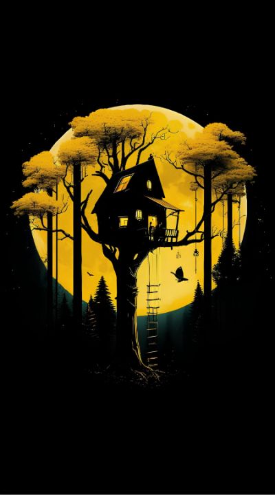 Moonlit Abode: A Silhouette of Solit - Glam Guard - Digital Art & AI ...