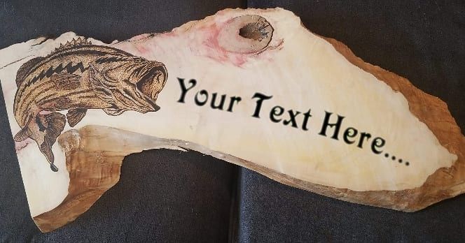 Bass fish sign - Atlas Pyrography - Crafts & Other Art, Other Crafts ...