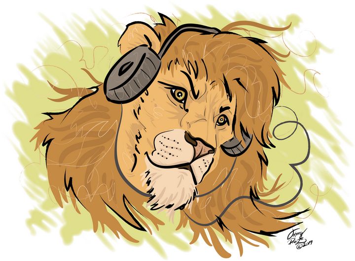 DJ Lion Head - Johnny Praize - Drawings & Illustration, Entertainment ...