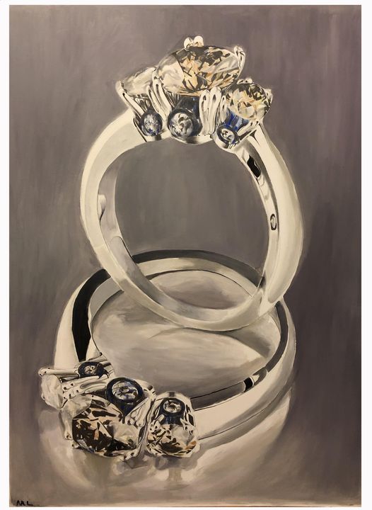 Wedding Rings Oil Painting - Matthew Larche's Hyperrealism Art Gallery ...