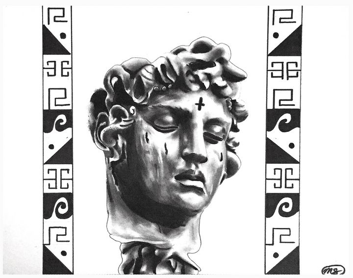 Medusa Illustration - Matthew Larche's Hyperrealism Art Gallery ...