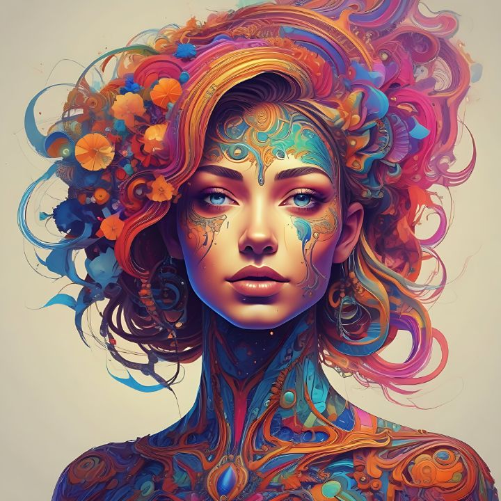 DMT Woman 2 - Trippy Muse Artspace - Digital Art & AI, Fantasy ...