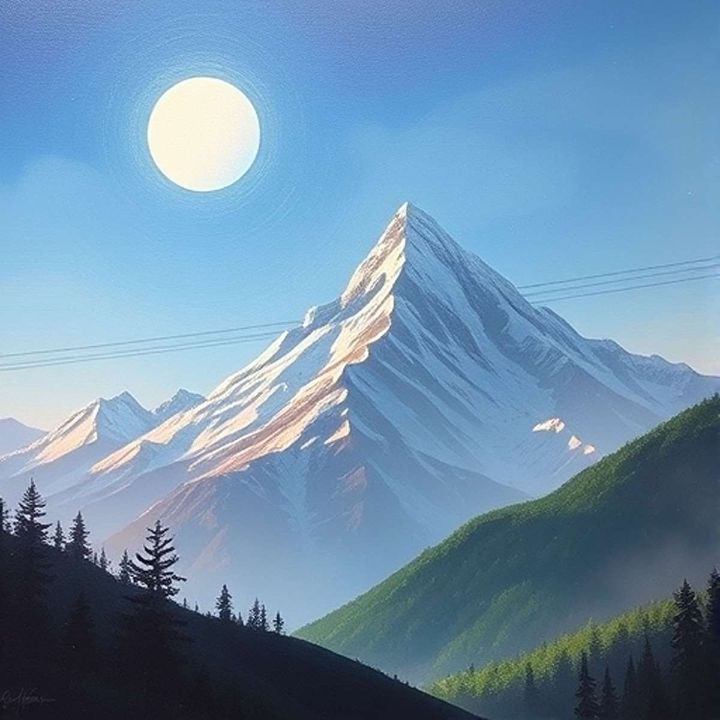 A beautiful mountain - Colonial tech - Paintings & Prints, Landscapes ...