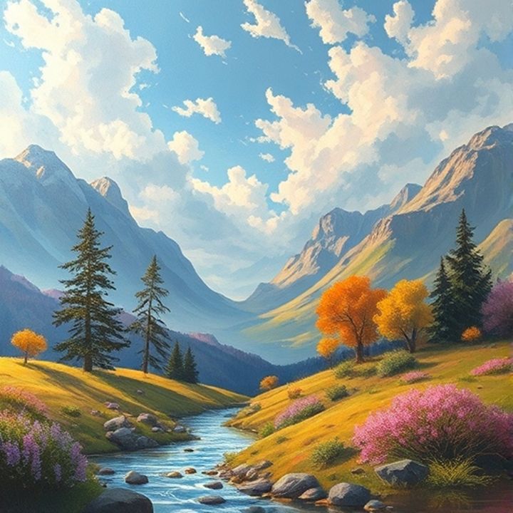 A beautiful landscap - Colonial tech - Paintings & Prints, Landscapes ...