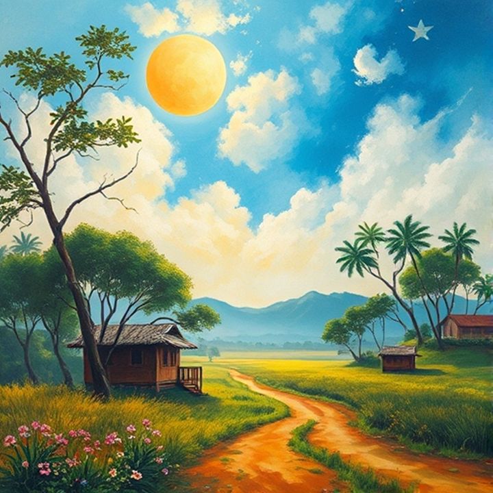 A beautiful Bangladesh - Colonial tech - Paintings & Prints, Landscapes ...