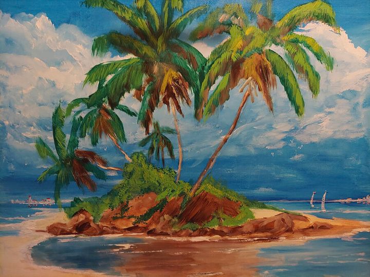 Tropical Island - Jeffry's Art - Paintings & Prints, Landscapes ...