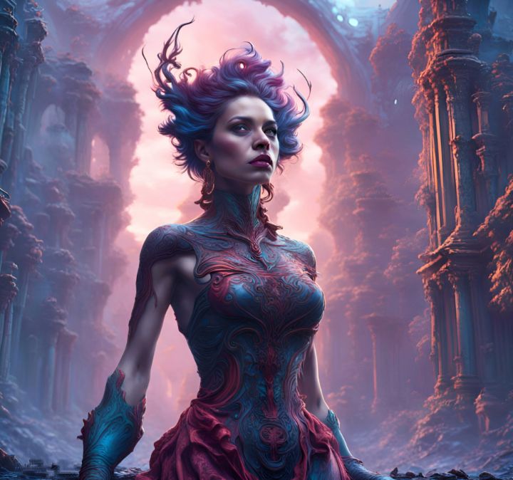 The Loop - Michelle S. Fine Art - Digital Art, People & Figures, Female Form, Clothed - ArtPal