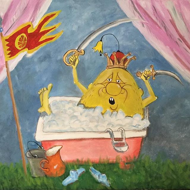 Prince Lemon Takes His Bath - Jane - Paintings & Prints, Humor & Satire ...