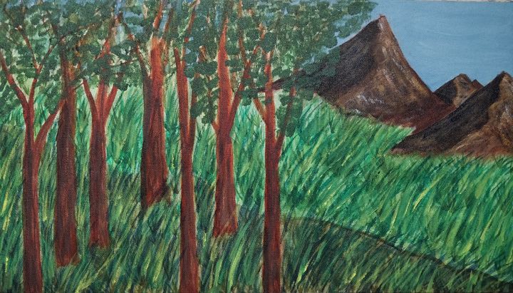 Mountain Ridge - Gitika Singh's paintings - Paintings & Prints ...