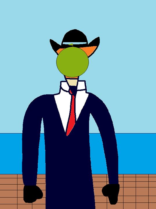 Magritte No.2 - Harry The Fox Art - Digital Art & AI, People & Figures ...