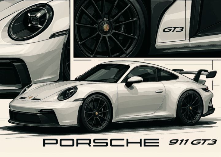 Porsche 911 GT3 - Ma Chan - Digital Art & AI, Vehicles & Transportation ...
