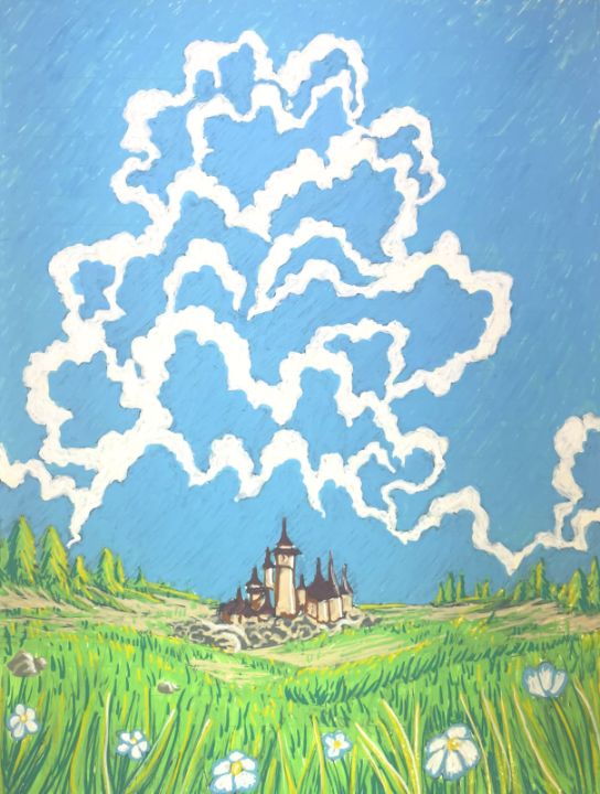 Castle by the Clouds - DaffoDraws - Drawings & Illustration, Fantasy ...