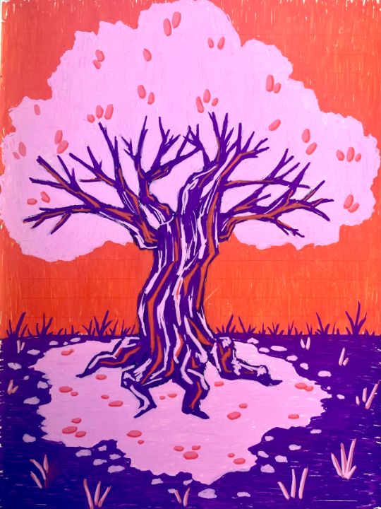 Neon Cherry Tree - DaffoDraws - Drawings & Illustration, Landscapes ...