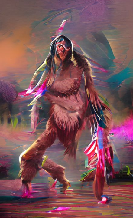Bigfoot Native Dance - Jamie’s Abstract Prints - Paintings & Prints ...