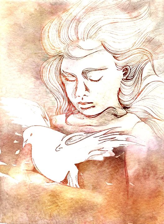 Wings of Peace - Lioness Designs - Drawings & Illustration, People ...