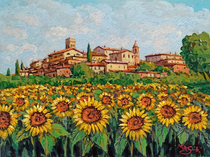 Tuscany painting by Gino Masini - Modí Arte - Italian paintings ...