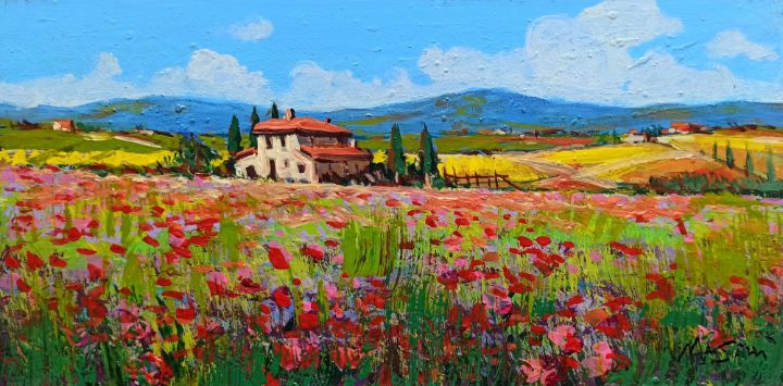 Tuscany painting by Gino Masini - Modí Arte - Italian paintings ...
