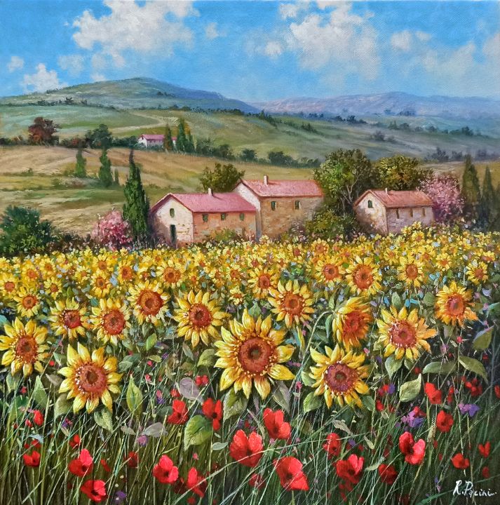 Tuscany painting by Raimondo Pacini - Modí Arte - Italian paintings ...