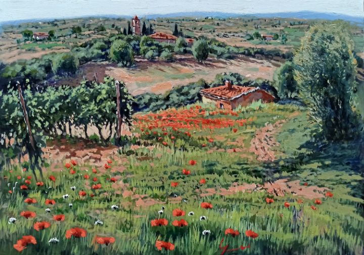 Tuscany painting by Roberto Gai - Modí Arte - Italian paintings ...