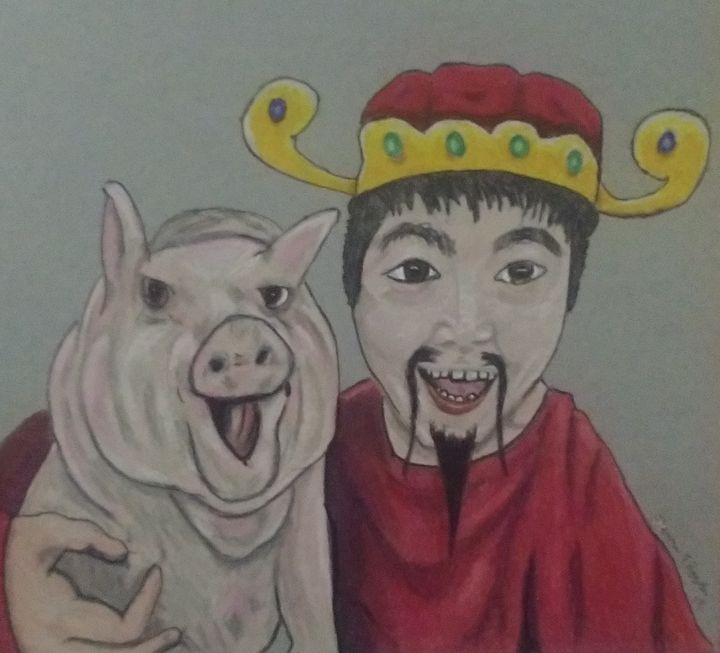 God of wealth humor - Dennis E. Loucks - Drawings & Illustration ...