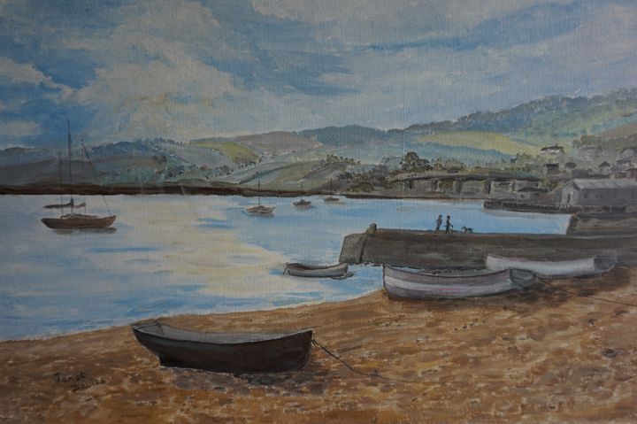 Teignmouth Beach - Artist Janet Davies - Paintings & Prints, Landscapes ...