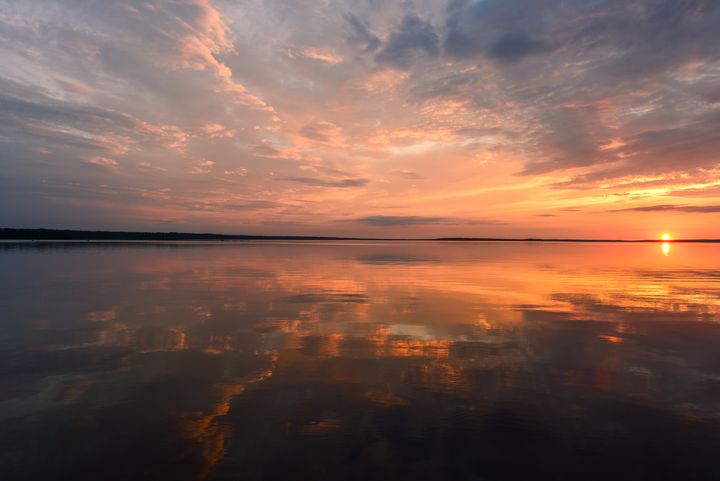 Sun setting above the calm water - yarvin13 - Photography, Landscapes ...