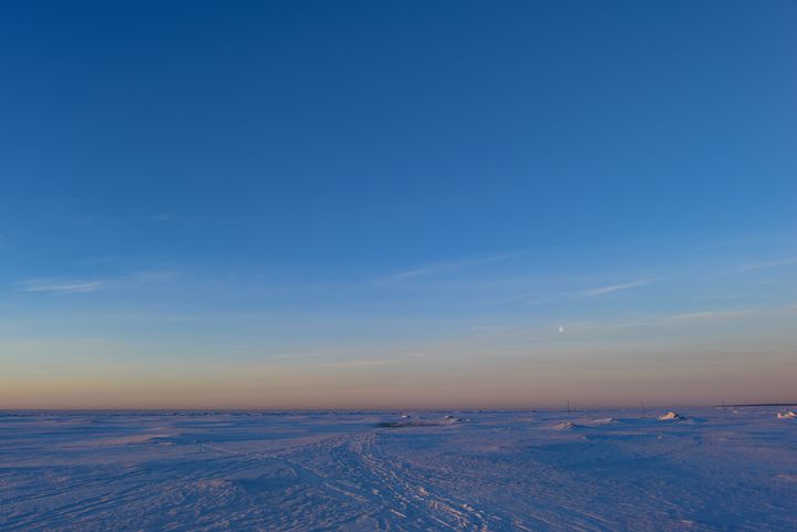 Dawn in a blue sky over the snow sea - yarvin13 - Photography ...