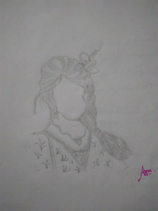 a girl without face - Ranjith - Drawings & Illustration, People ...