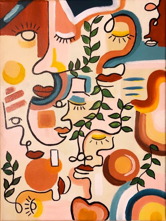 Entangled Faces of Reality - Lorenapaintsthings - Paintings & Prints ...