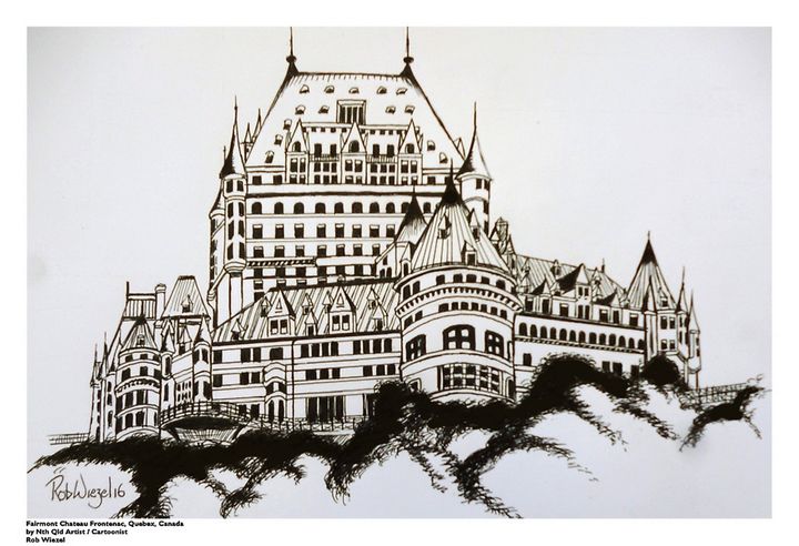 Chateau-Frontenac, Quebec, Canada - Rob Wiezel Art - Drawings ...