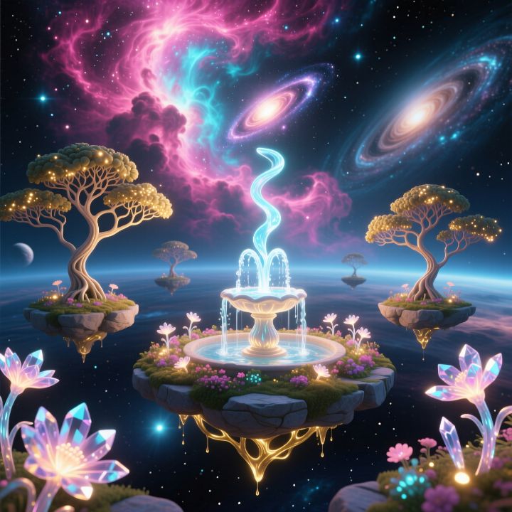 Cosmic Fountain - AetherCircuit - Digital Art & AI, Science ...
