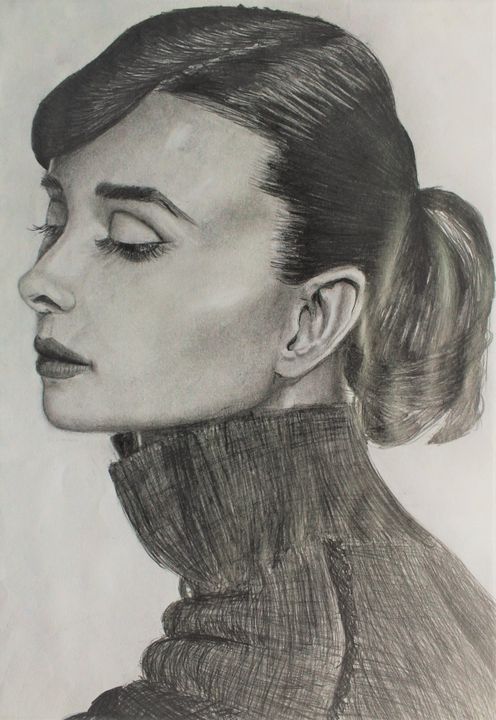 Audrey Hebpurn - Emily mena - Drawings & Illustration, People & Figures ...