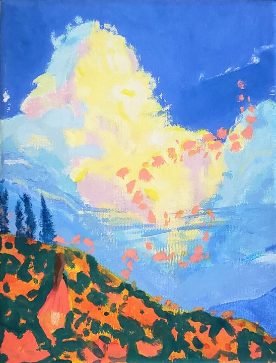 Cotton candy clouds - Emily mena - Paintings & Prints, Landscapes ...