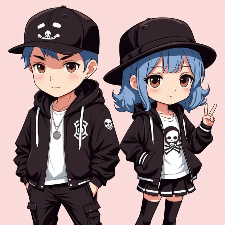 Gangster Chibi Couple - Loyalink - Digital Art & AI, Entertainment ...