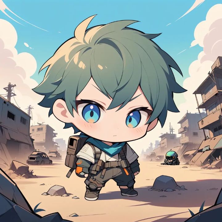 Chibi Boy Ready for Battle - Loyalink - Digital Art & AI, Entertainment ...