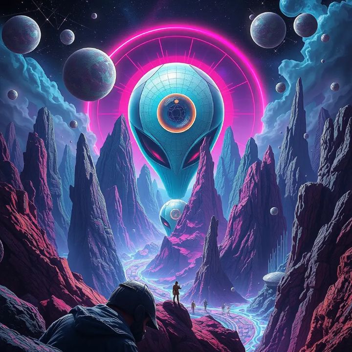 Alien Mountain - Loyalink - Digital Art & AI, Astronomy & Space, Other ...