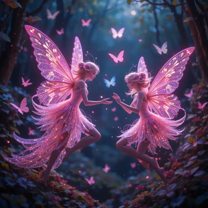 Chrystal Pink Fairies - Loyalink - Digital Art & AI, Fantasy ...
