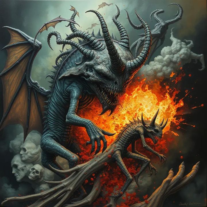 Demon Dragons From The Depths - Loyalink - Digital Art & AI, Fantasy ...