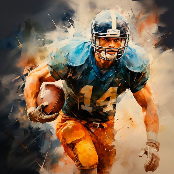 American football, attack, ball play - YuaBogArt - Digital Art & AI ...