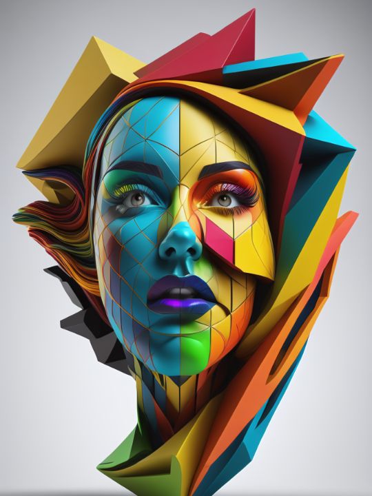 Abstract Woman 18 - Barelart - Digital Art, Abstract, Organic - ArtPal